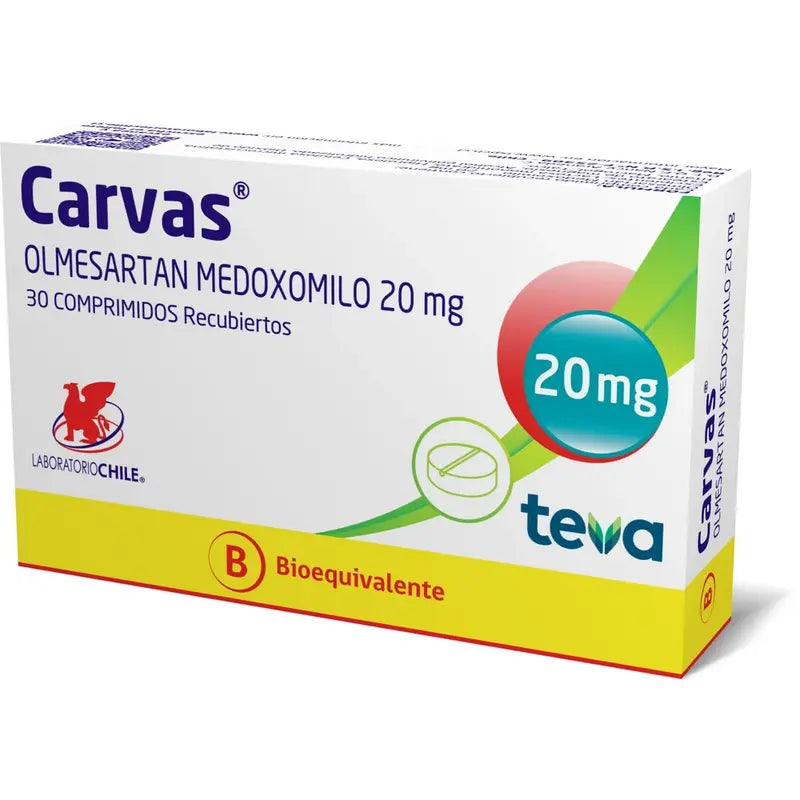 Carvas 20mg 30 Comprimidos Recubiertos