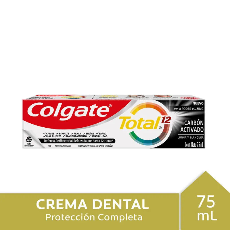 Colgate Total12 Carbon activado 75ml