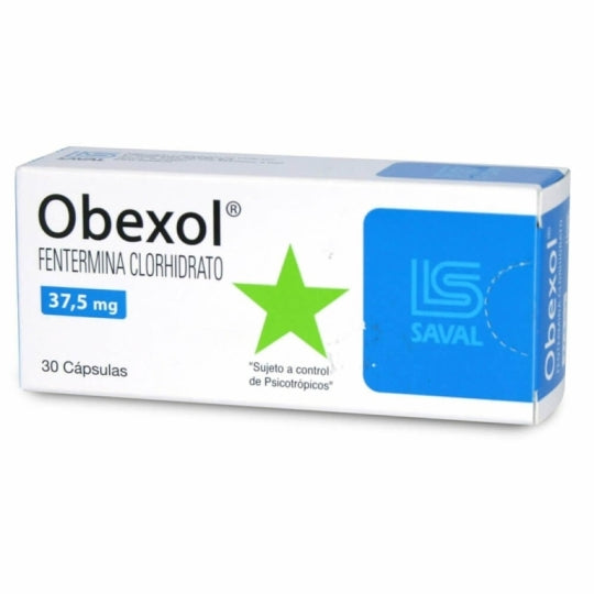 Obexol 37,5mg 30 Cápsulas