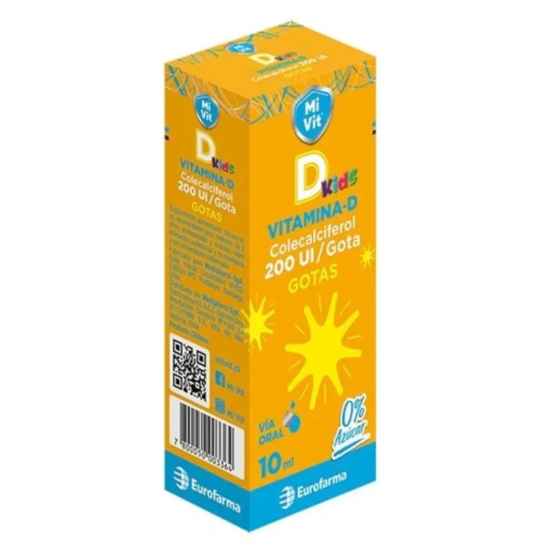 Vitamina D Kids Colecalciferol vía oral 200Ui / Gotas 10ml