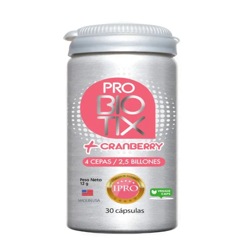 Probiotix + Cranberry 4 cepas/2,5 billones 30 cápsulas